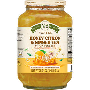Vonbee Honey Citron & Ginger Tea – Korean Fruit Tea Concentrate | 70.54 oz