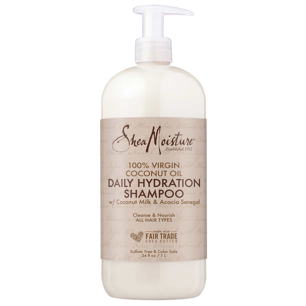 Shea Moisture Daily Hydration Shampoo 100% Virgin Coconut Oil 34 oz