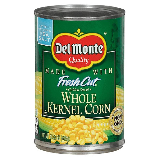 Del Monte Fresh Cut Golden Sweet Whole Kernel Corn 15.25 Oz