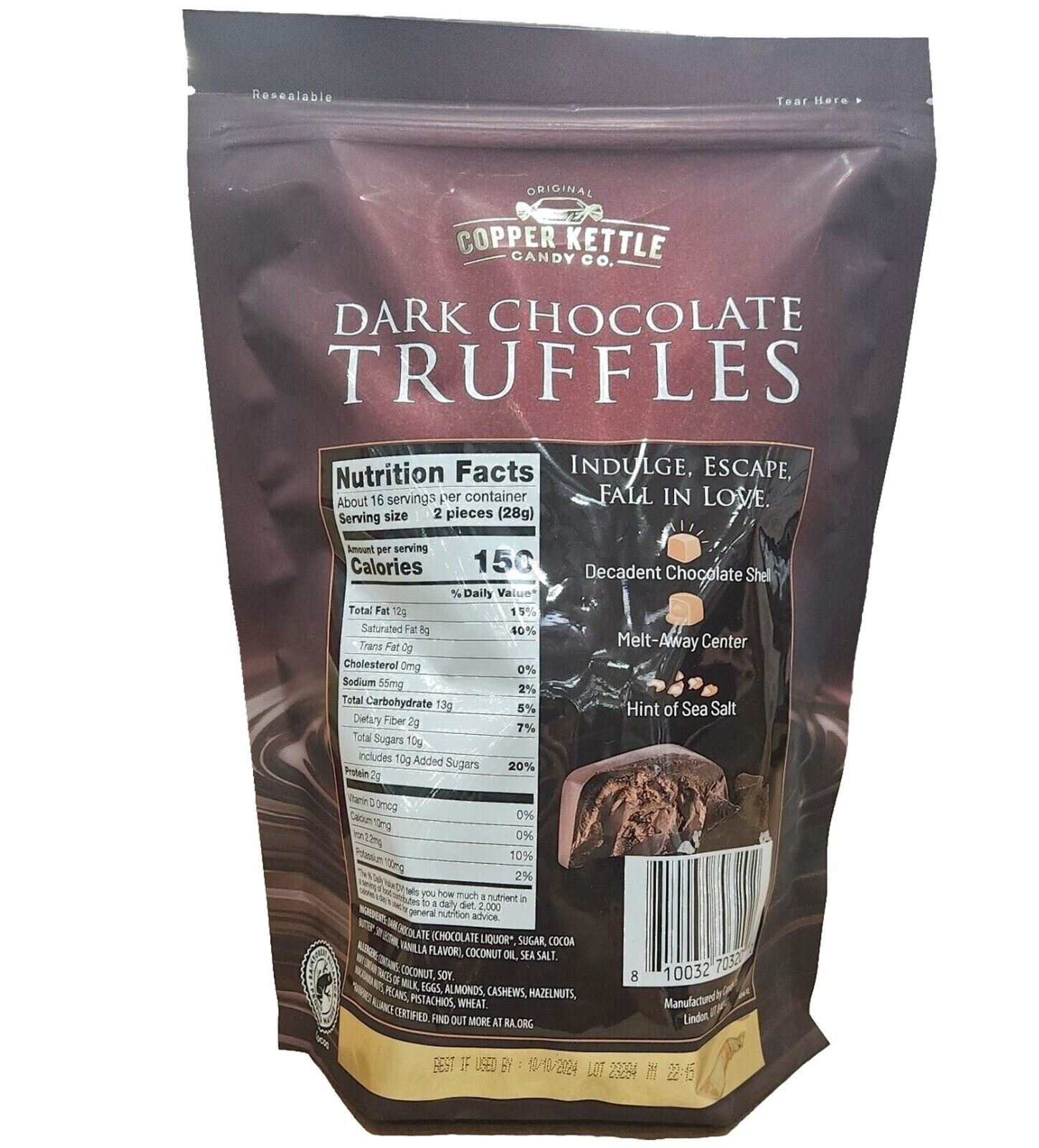 Copper Kettle Candy CO Dark Chocolate Truffles 16 OZ