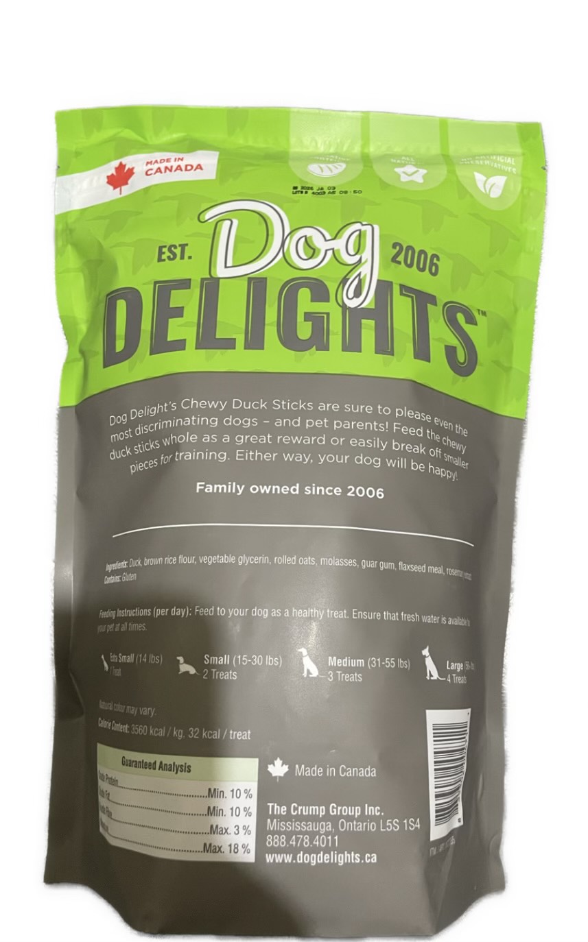 DOG DELIGHTS CHEWY DUCK STICKS 44 OZ