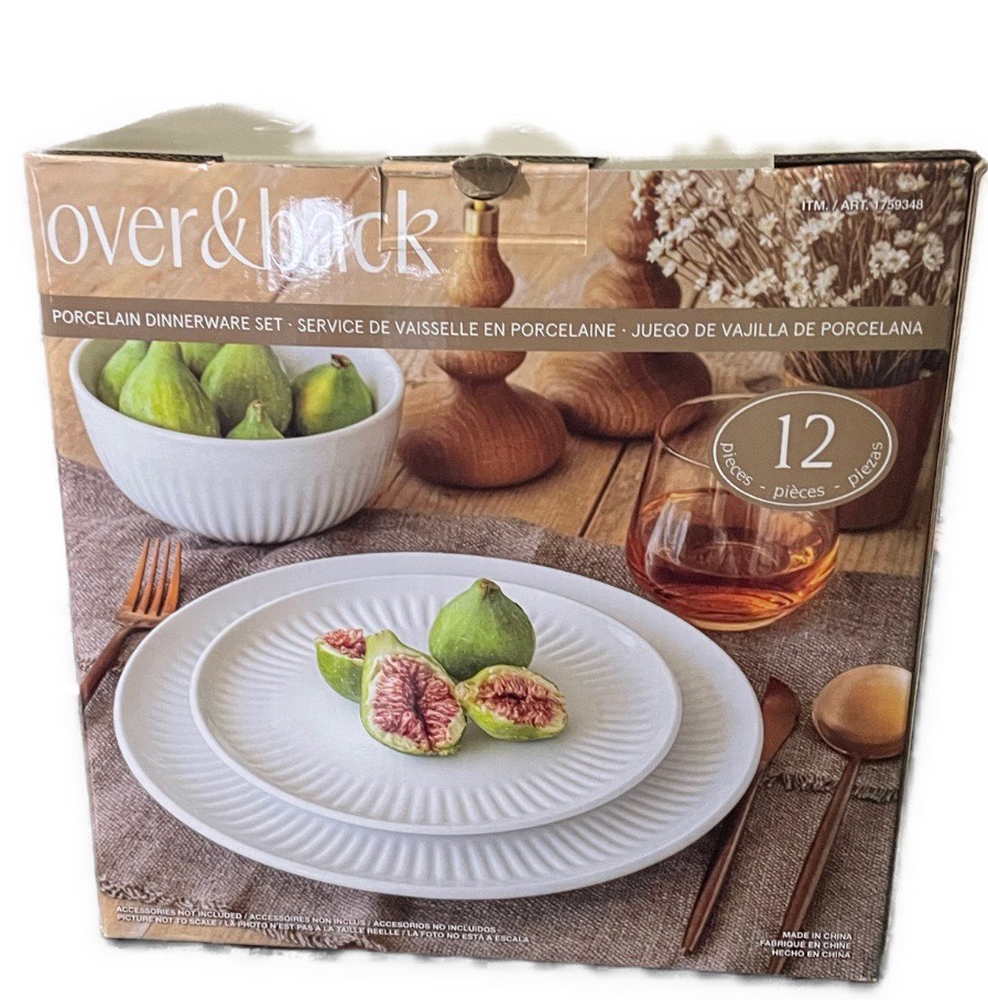 OVER & BACK 12-PIECES DINNERWARE SET
