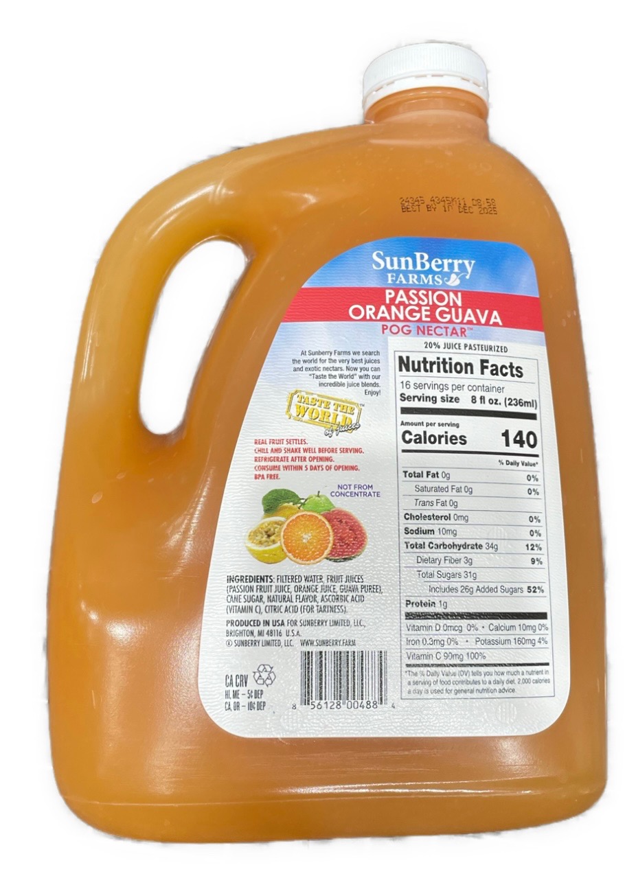 Passion Orange Guava POG Nectar 128Oz