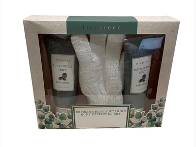Livegreen Eucalyptus Mint Exfoliating & Softening Body Essential Set