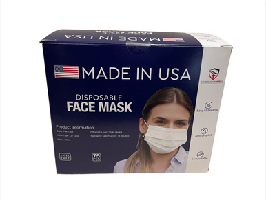Sovereign America Disposable Face Mask, 75 count