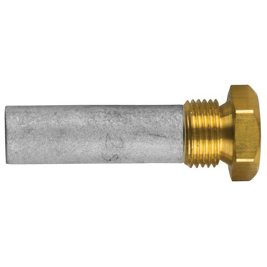01321T - Tecnoseal Zinc Pencil Anode With Brass Plug - Anode Outlet