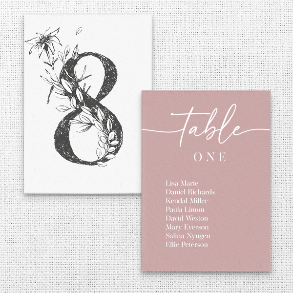 Printing - Customizable Templates - Table Numbers - Cards & Pockets