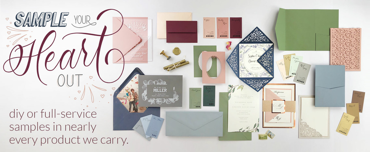Paper Product Samples | Color Paper Samples for Invitations & Crafts
