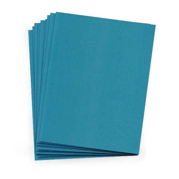 Half Sheet Cardstock Peacock Teal - Cards & Pockets