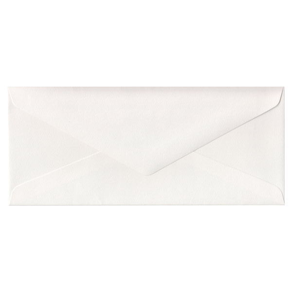 No.10 Euro Flap Ice White Envelope - Cards & Pockets