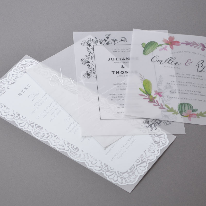 Printed Vellum Sample Kit - Cards & Pockets