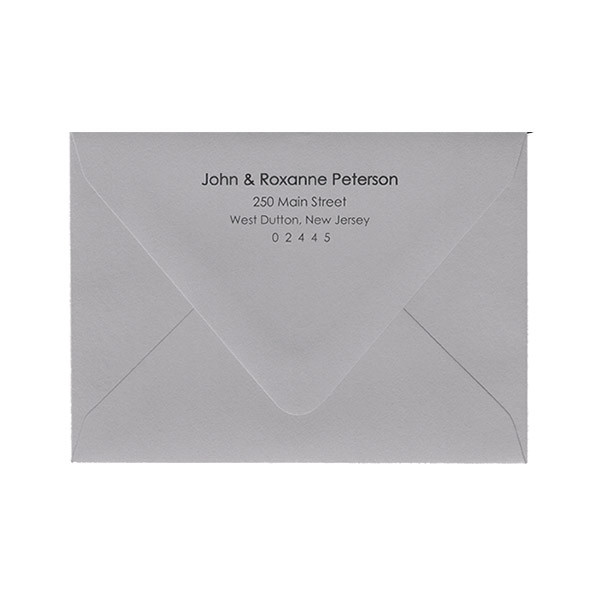 Return Address Black Ink Printed A6 Euro Flap Envelopes - Cards & Pockets