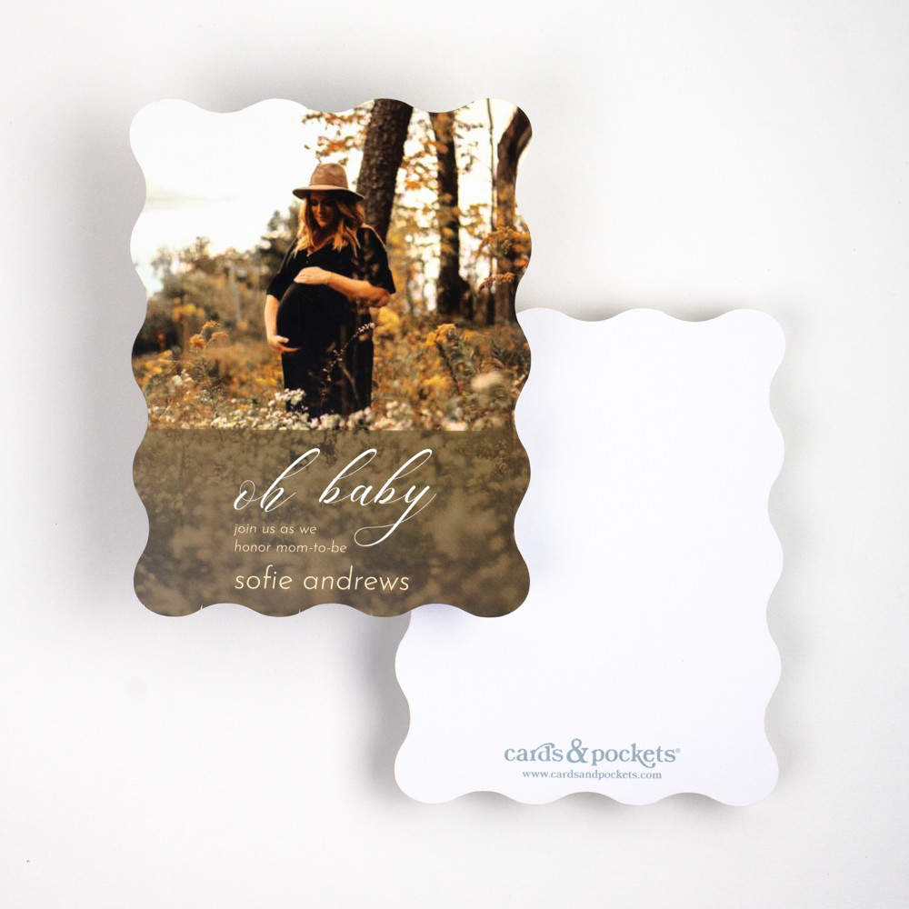 4.25x5.5 Wave Flat Card - Upload Your Own Design - Cards & Pockets