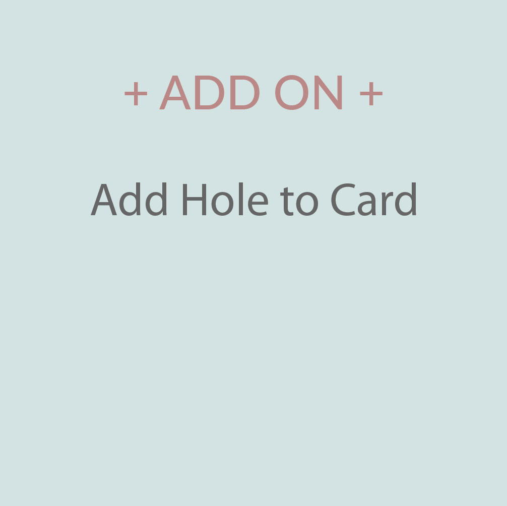 Add Hole to Card - Cards & Pockets