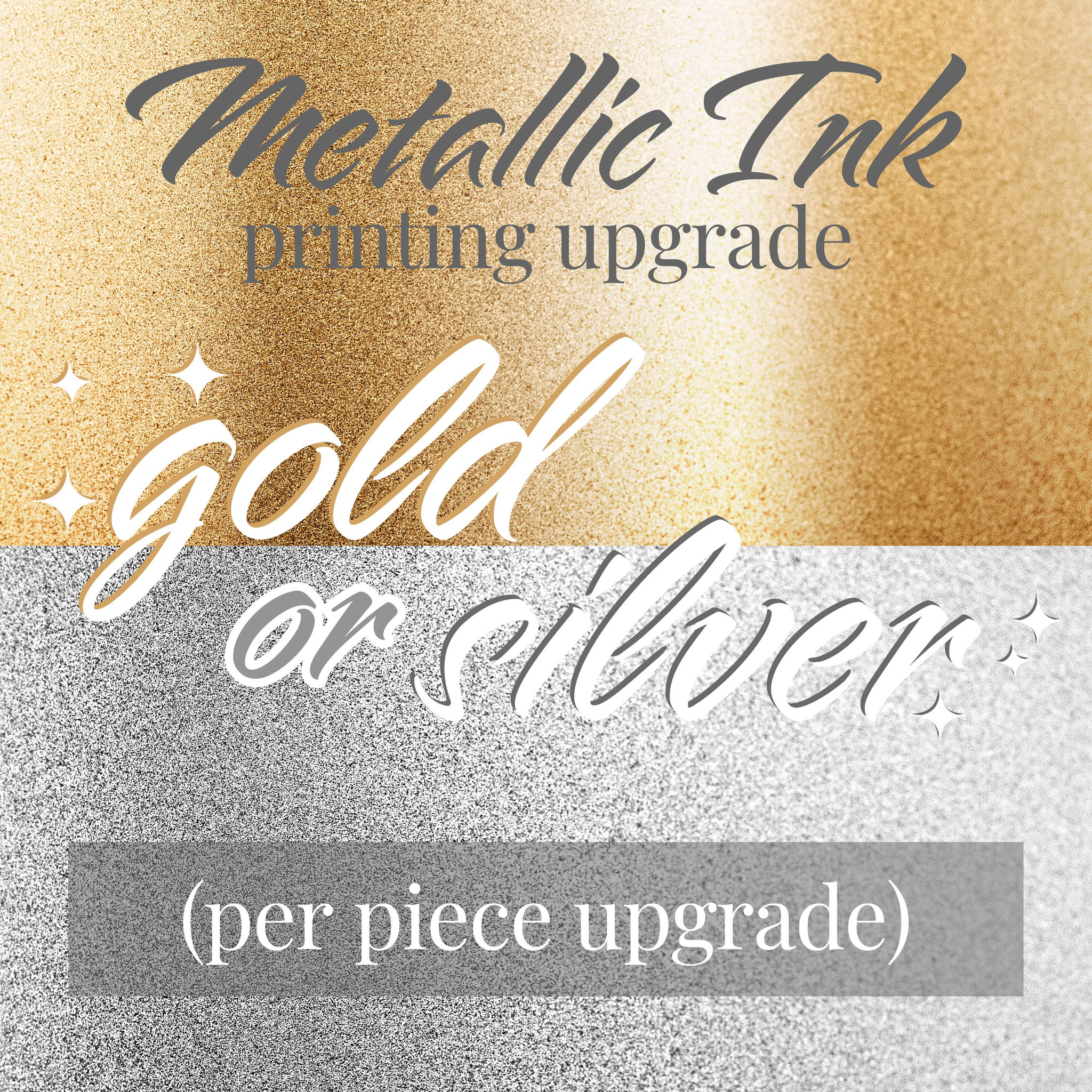 Metallic Gold or Silver Ink Printing | Cards & Pockets