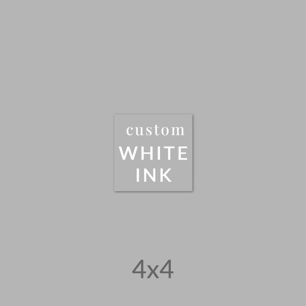 4x4 Printed Card - White Ink Upload Your Own Design - Cards & Pockets