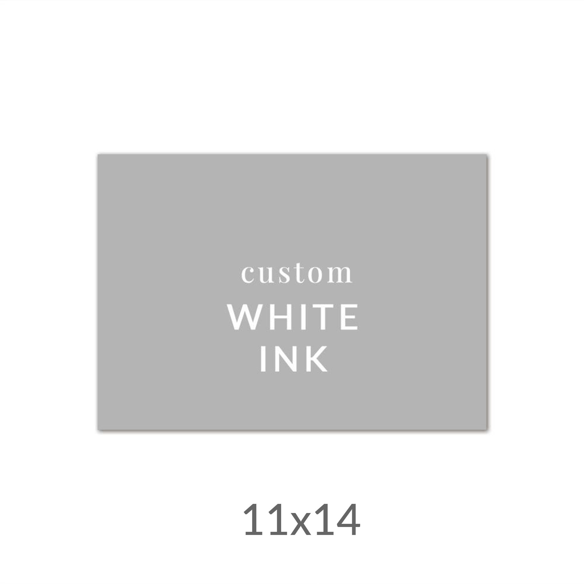 11x14 Printed Card - White Ink Upload Your Own Design - Cards & Pockets