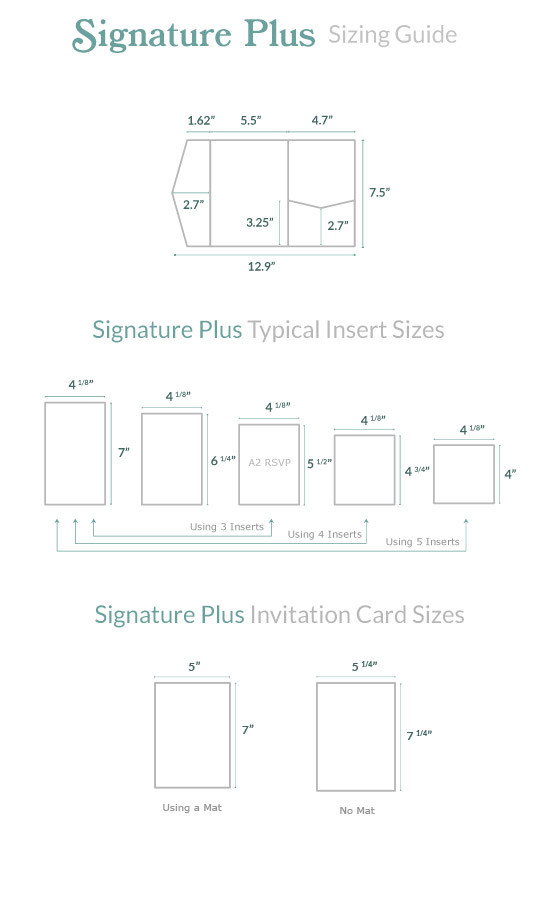 Signature Plus Pocket Invitation Azure Blue - Cards & Pockets