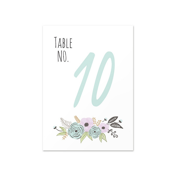 Printing - Customizable Templates - Table Numbers - Cards & Pockets