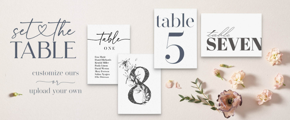 Printing - Customizable Templates - Table Numbers - Cards & Pockets