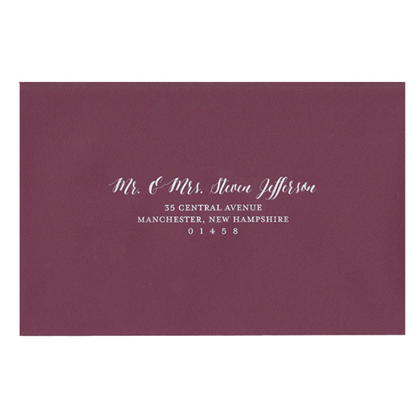 Envelopes & Liners - Printed Envelopes - Full Guest Address & Return ...