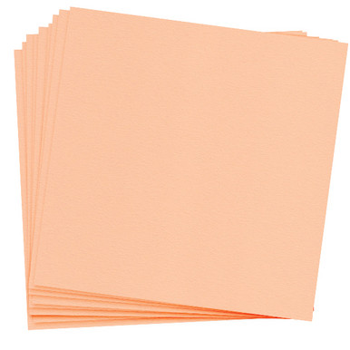 12 x 12 Cover Weight Peach - Cards & Pockets