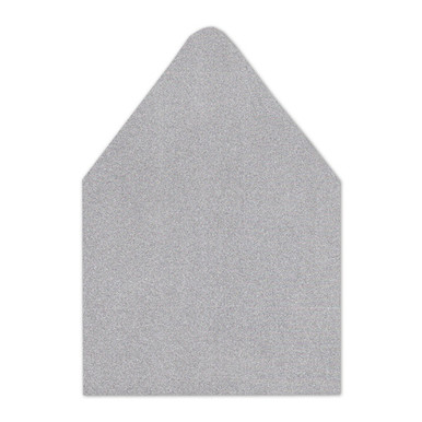A8 Euro Flap Envelope Liners Glitter Silver - Cards & Pockets