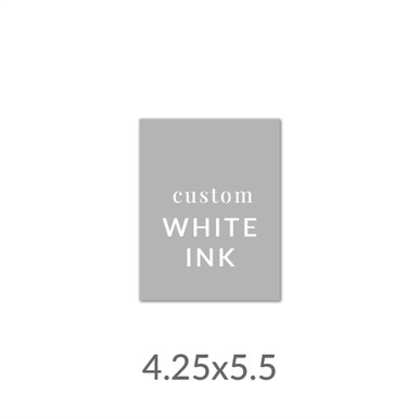 4.25x5.5 Printed Card - White Ink Upload Your Own Design - Cards & Pockets