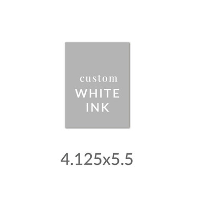 4.125x5.5 Printed Card - White Ink Upload Your Own Design - Cards & Pockets