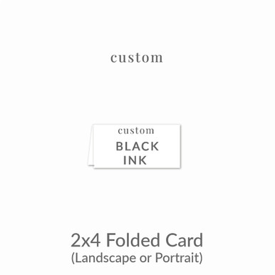 2x4 Folded Card Folded Card - Black Ink Upload Your Own Design - Cards ...