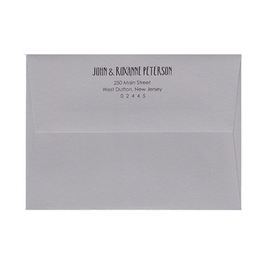 Return Address Black Ink Printed A7 Square Flap Envelopes - Cards & Pockets