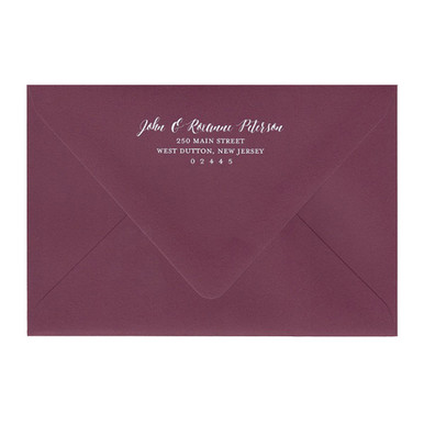Return Address White Ink Printed A8 Euro Flap Envelopes - Cards & Pockets