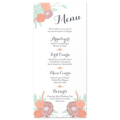 Hand Drawn Flowers - Menu - Cards & Pockets