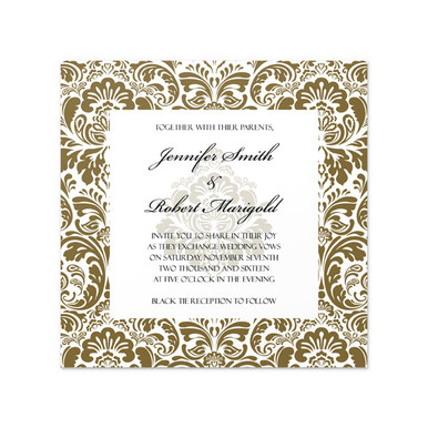 Damask - Invitation Card (5.625" x 5.625") - Cards & Pockets