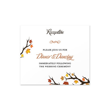 Fall Leaves - Reception Insert (5" x 4.25") - Cards & Pockets