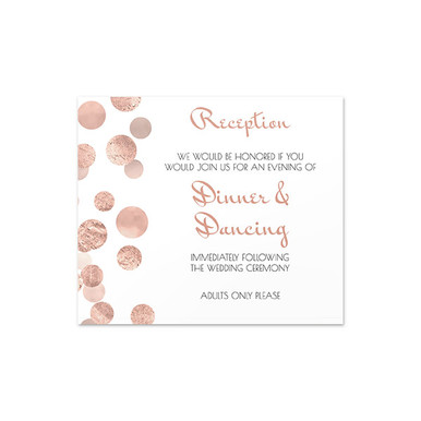 Glitter Dots - Reception Insert (5" x 4.25") - Cards & Pockets