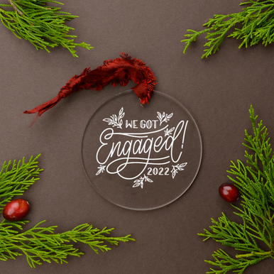 We Got Engaged - Gift Ornament - Cards & Pockets