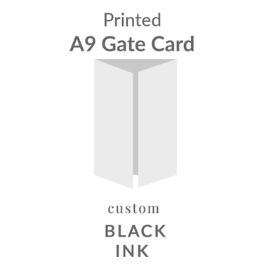 A9 (5.5x8.5) Printed Gate Card - Black Ink Upload Your Own Design ...
