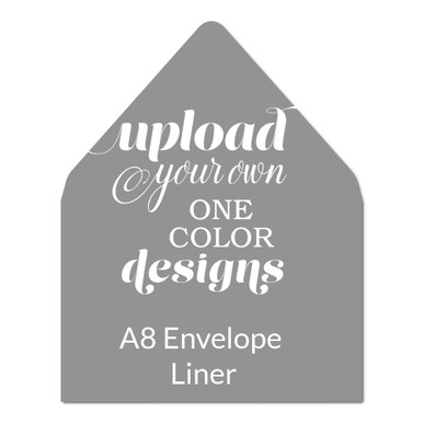 White Ink Printing A8 Euro Flap Envelope Liner - Cards & Pockets