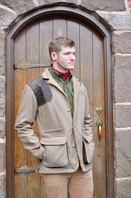 Estate Artemis Sports Jacket -Camel Houndstooth - B R A E V A L ...