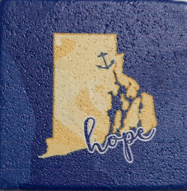 Rhode Island Map Hope Magnet # 6