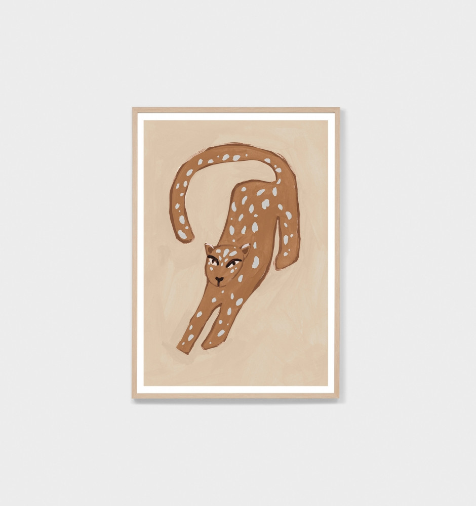 Cheetah Stretch Natural Print - matthewthomas.com.au