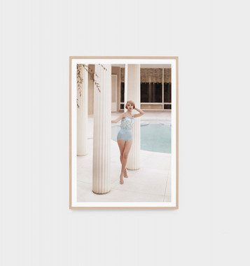 Poolside Glamour, framed, print