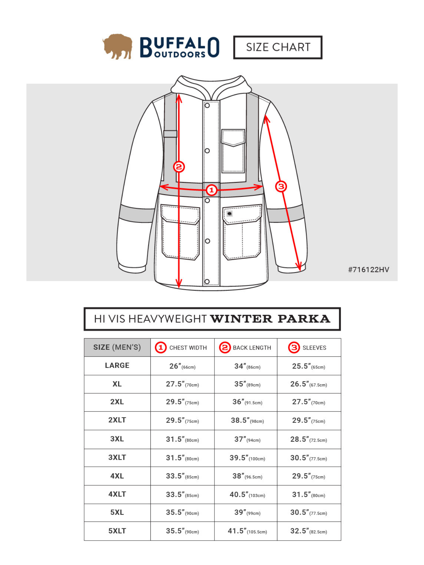 Buffalo Outdoors | Class 2 Hi Vis Safety Winter Parka