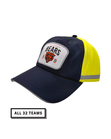 NFL Safety Reflective Patch Snapback Hat (Black, Yellow, Team Color)