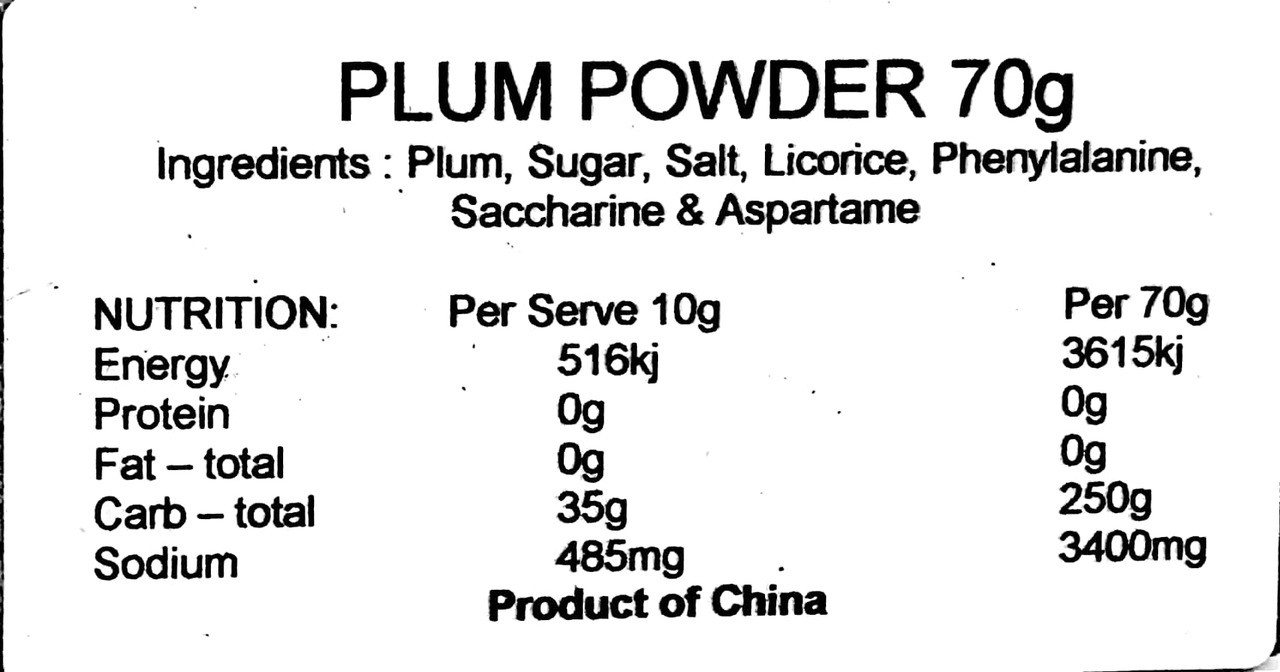 Salty Plum Powder to make all your food taste like salty plums