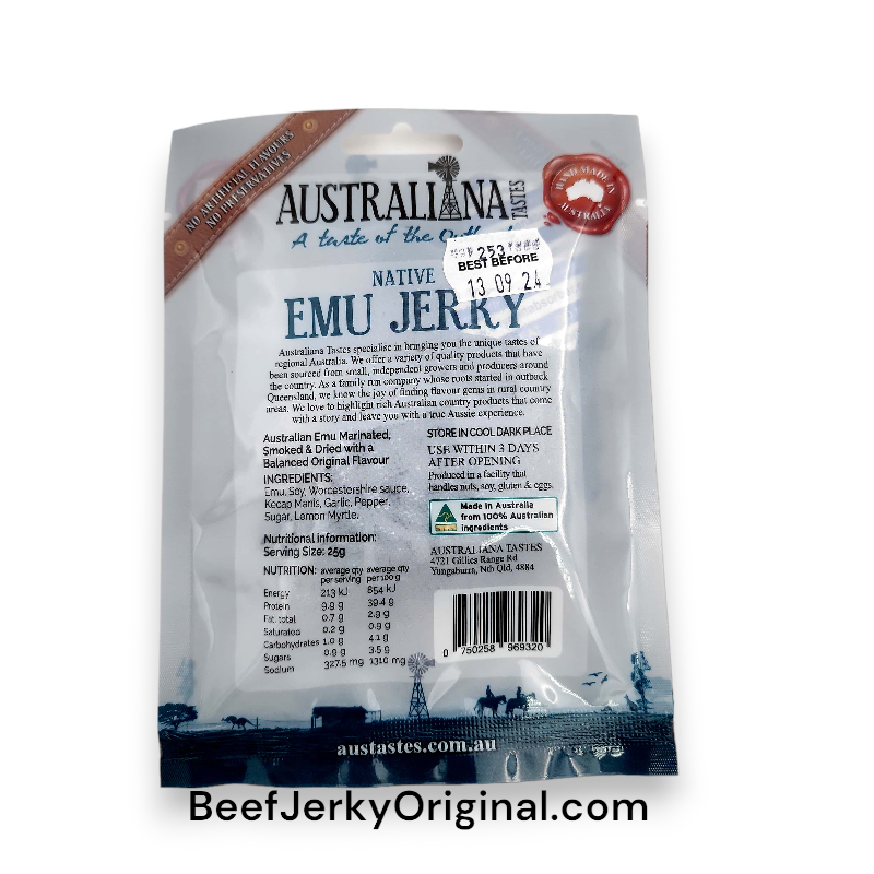 Native Emu Jerky 35g | Protein-Rich Australian Snack