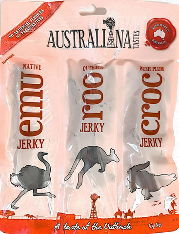 3pk Authentic Australian Emu, Kangaroo & Croc Jerky – Experience the ...
