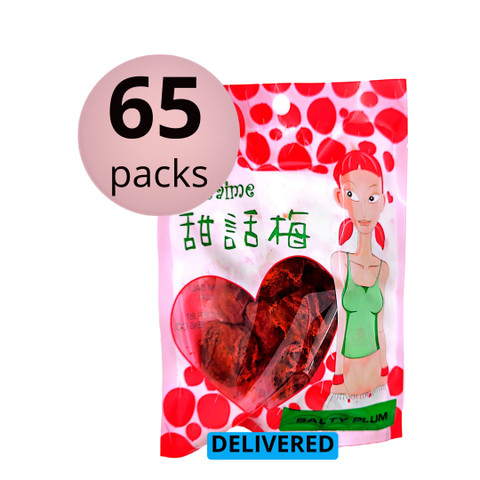 Pink Lady Salty Plum RED 70g x 65pk FREE DELIVERY (Road)