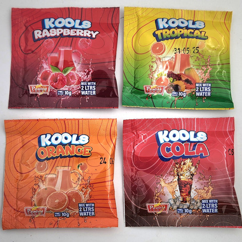 Kools Powdered Cordial Mix – Raspberry, Tropical & Orange | Makes 8 Litres